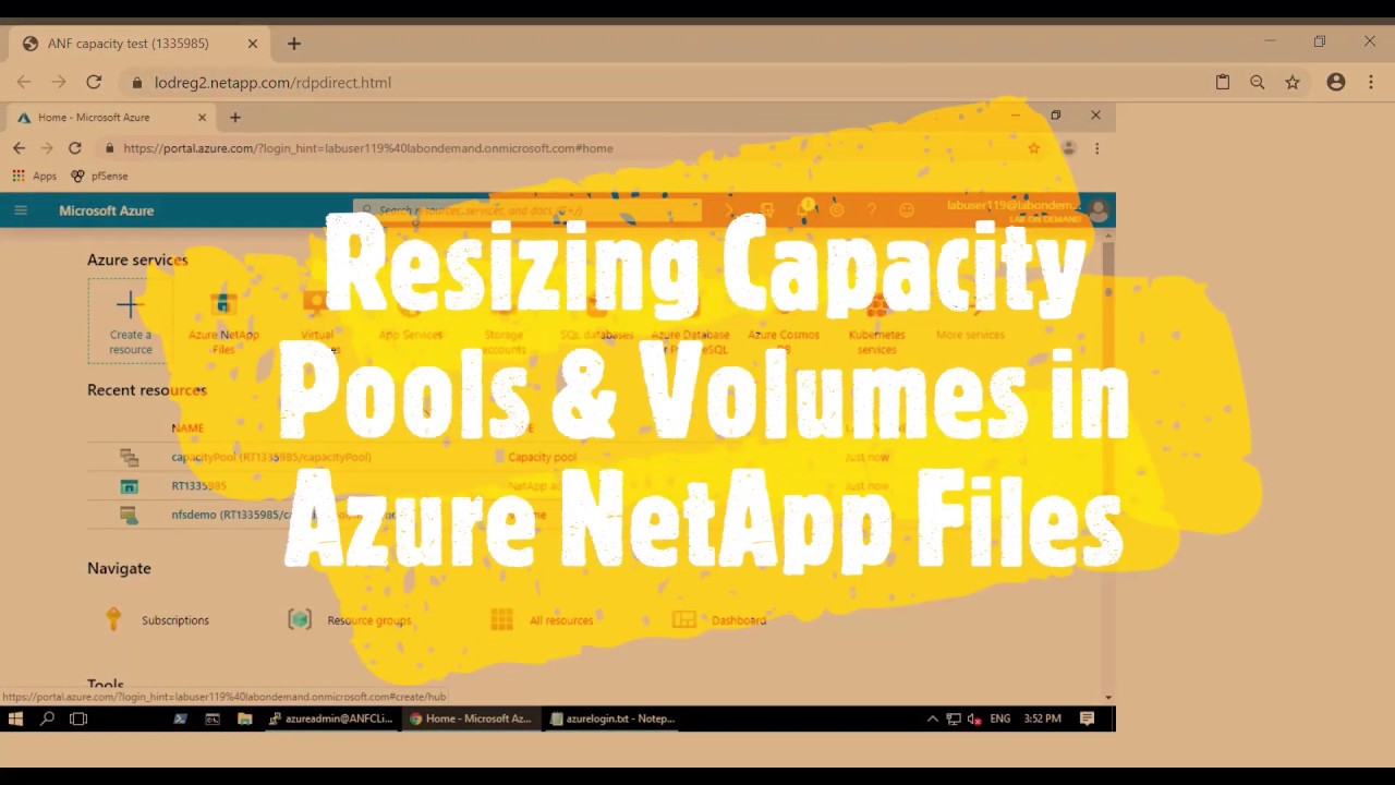 Azure NetApp Files - Resizing Capacity Pools and Volumes - YouTube