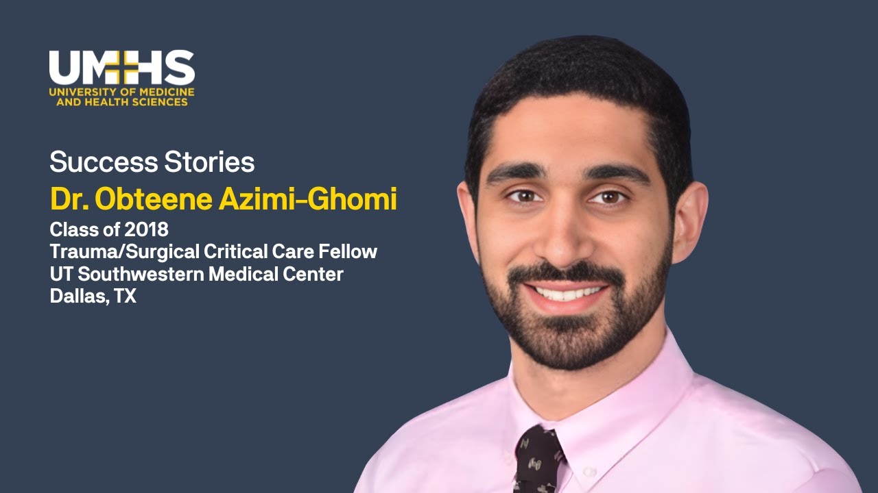 Dr. Azimi-Ghomi '18 on trauma & critical care medicine - YouTube