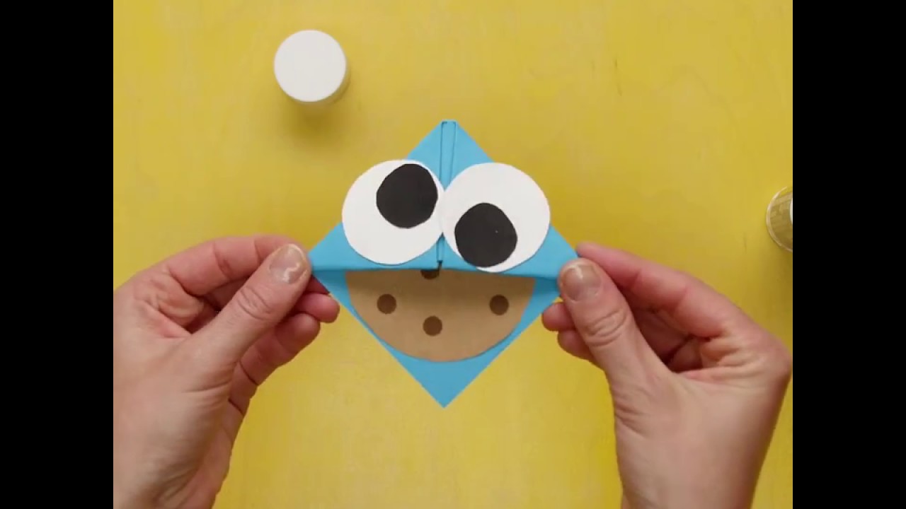 Cookie Monster Corner Bookmark Template