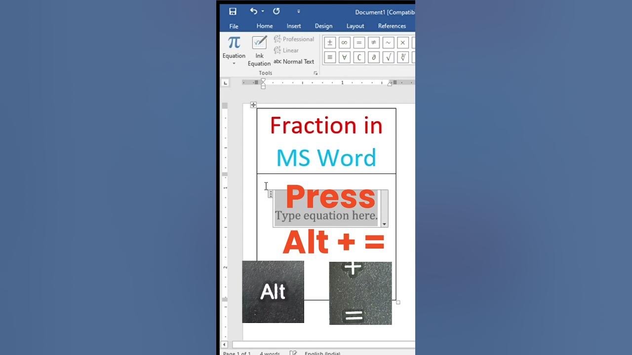 how-to-type-fraction-in-ms-word-math-question-in-word-write