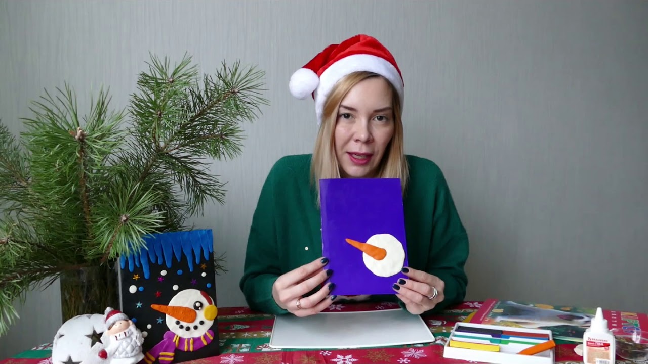 Пластилиновыем истории открытка снеговик Youtube