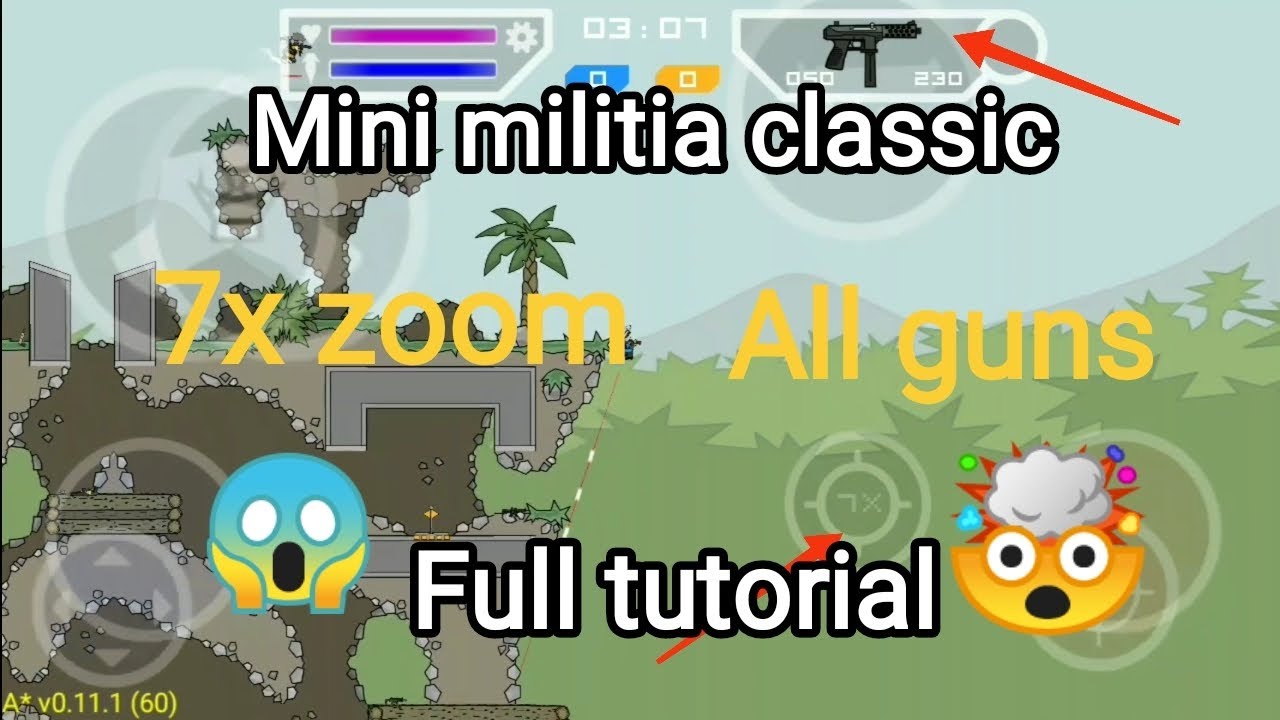 Mini militia classic ️ 7x Zoom on all guns😱 | Mini militia classic ...