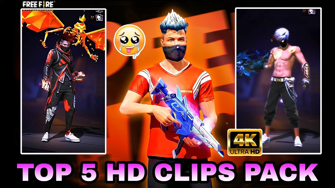 TOP 5 HD QUALITY CLIPS || FF CLIPS FOR EDITING 💥 TOP 5 EMOTES GOOGLE ...