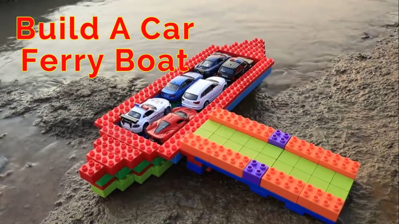 Build A Car Ferry Boat using Lego Blocks - YouTube