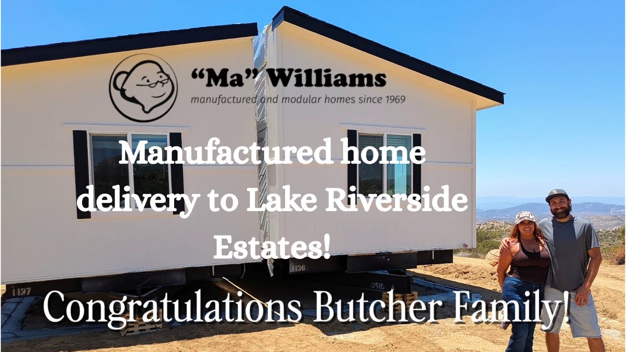 FULL Manufactured Home Delivery in Lake Riverside Estates, CA - YouTube