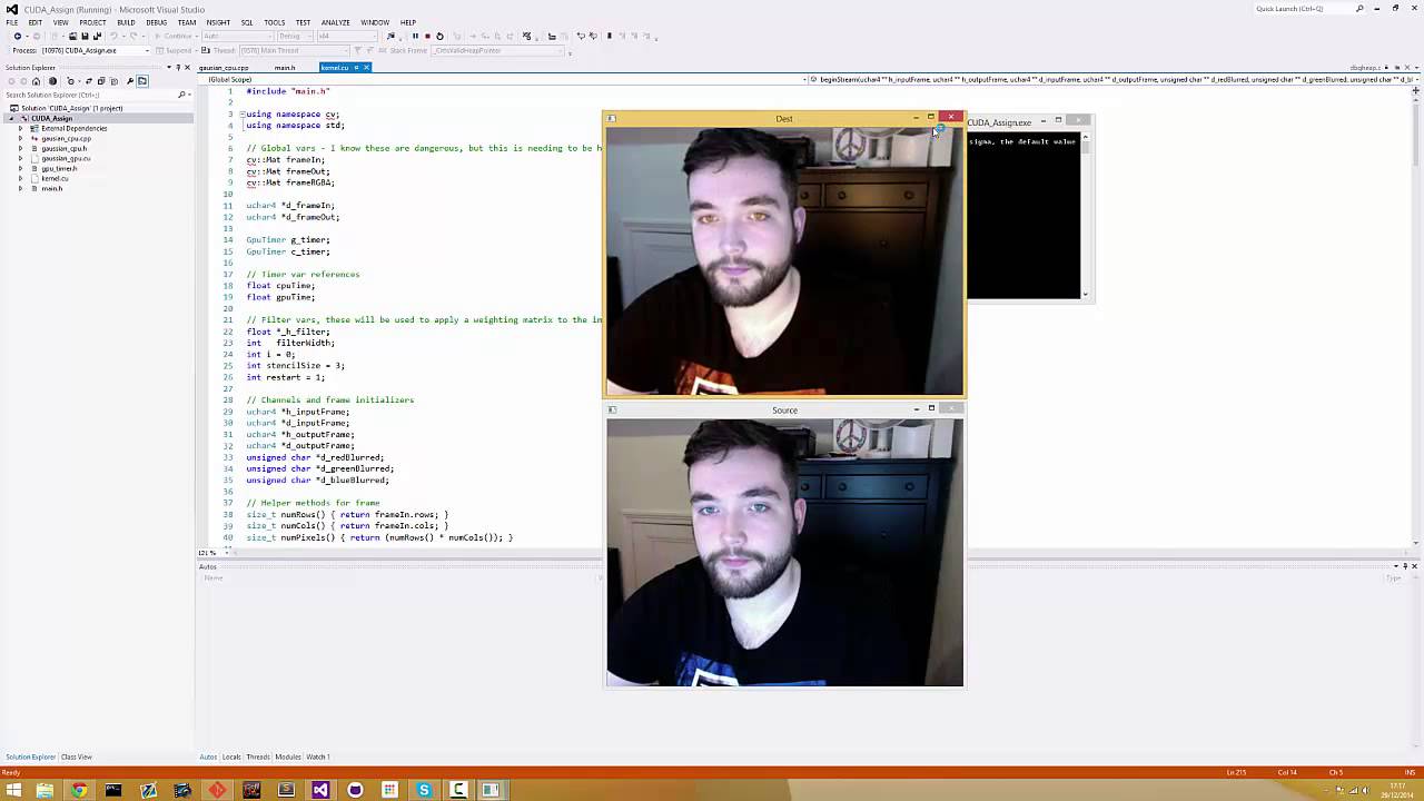 OpenCV and CUDA Gaussian Blur - YouTube