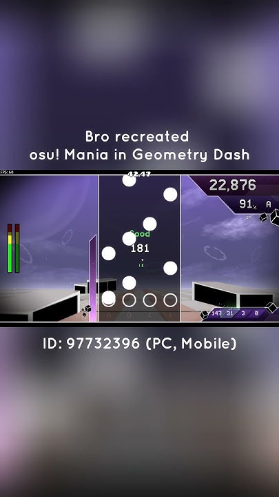 osu! Mania in GD | Geometry dash 2.2 - YouTube