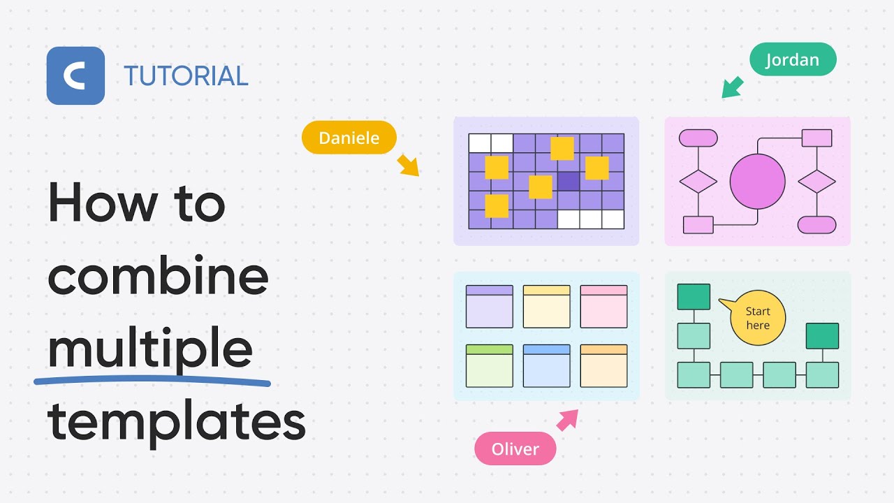 How to combine multiple templates in Cacoo - YouTube