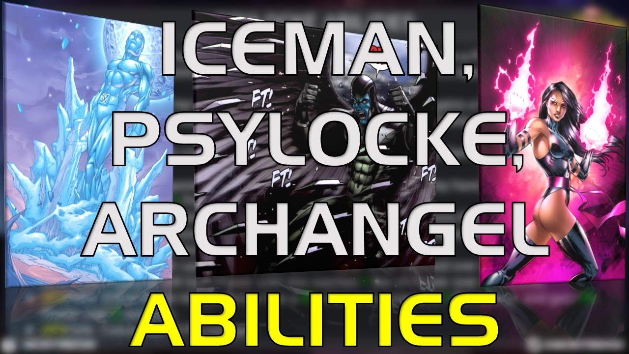 Iceman, Psylocke & Archangel: Data Mined Abilities | Marvel Contest of ...
