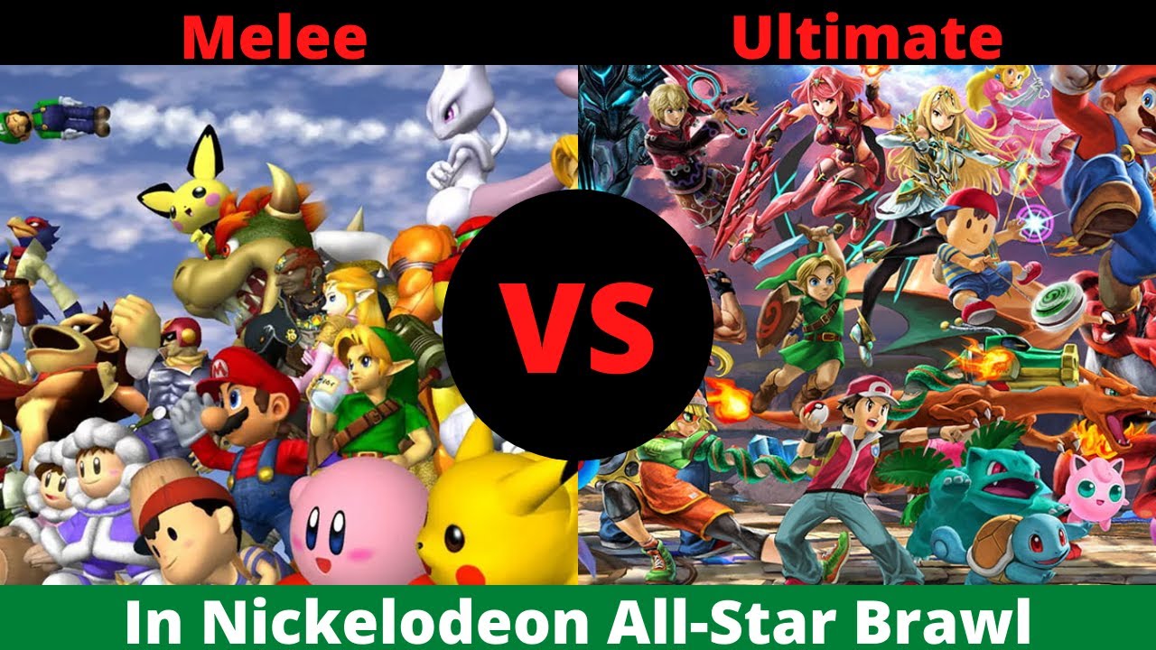 Melee vs Smash Ultimate Players In Nickelodeon All Star Brawl - YouTube