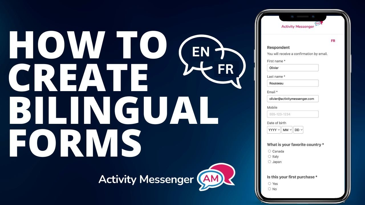 Creating a Bilingual Online Form (English-French) - YouTube