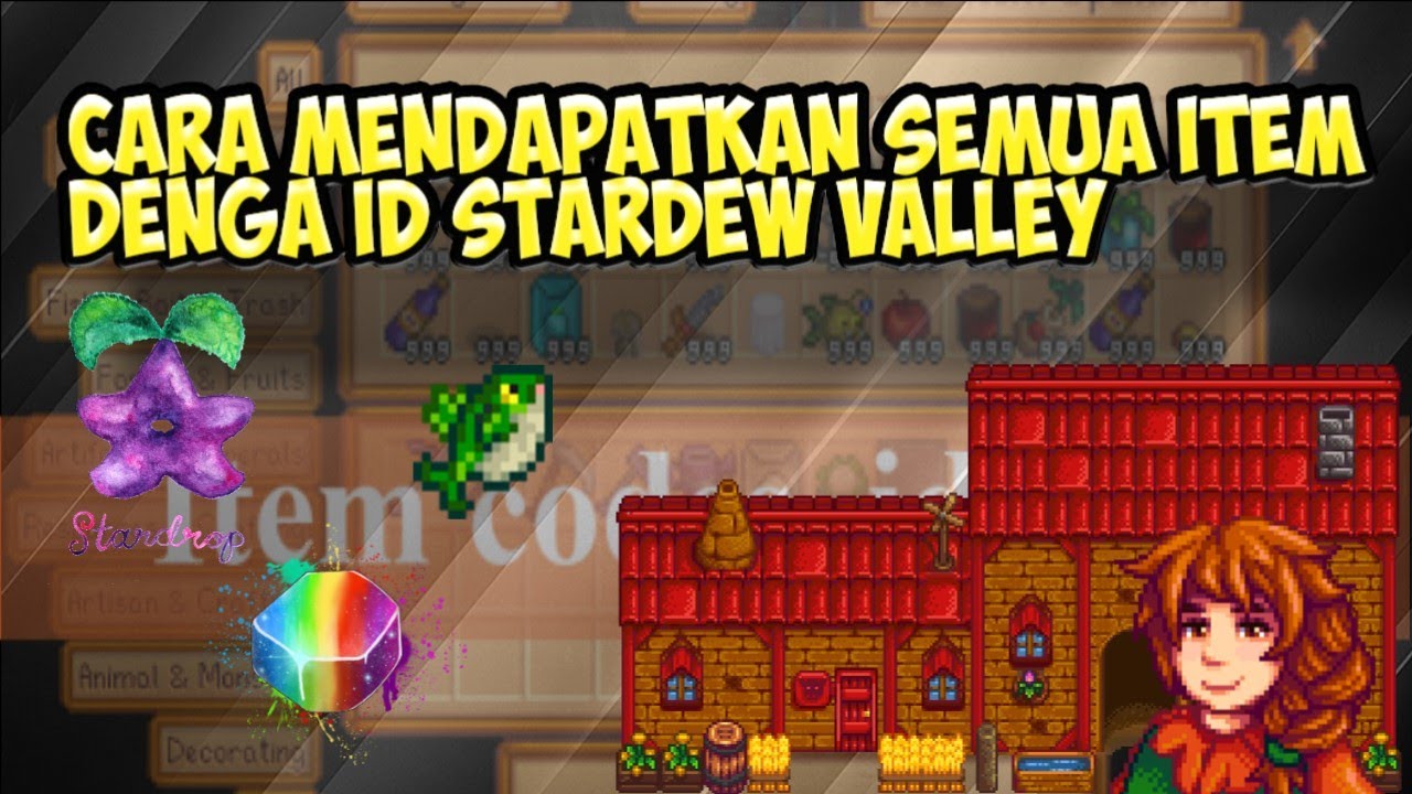 Cara mendapatkan semua item dengan ID stardew valley - YouTube