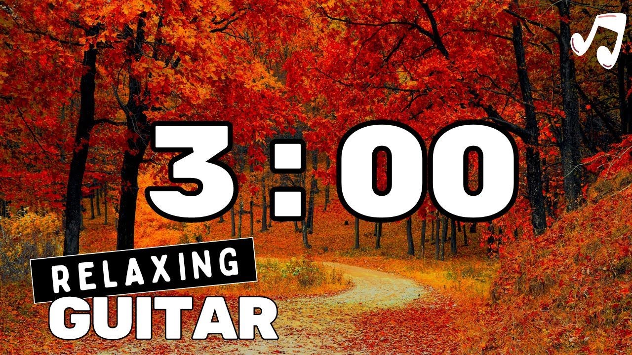 ⌛ 3 min autumn🎵timer with guitar music for 180 seconds (series: fall ...