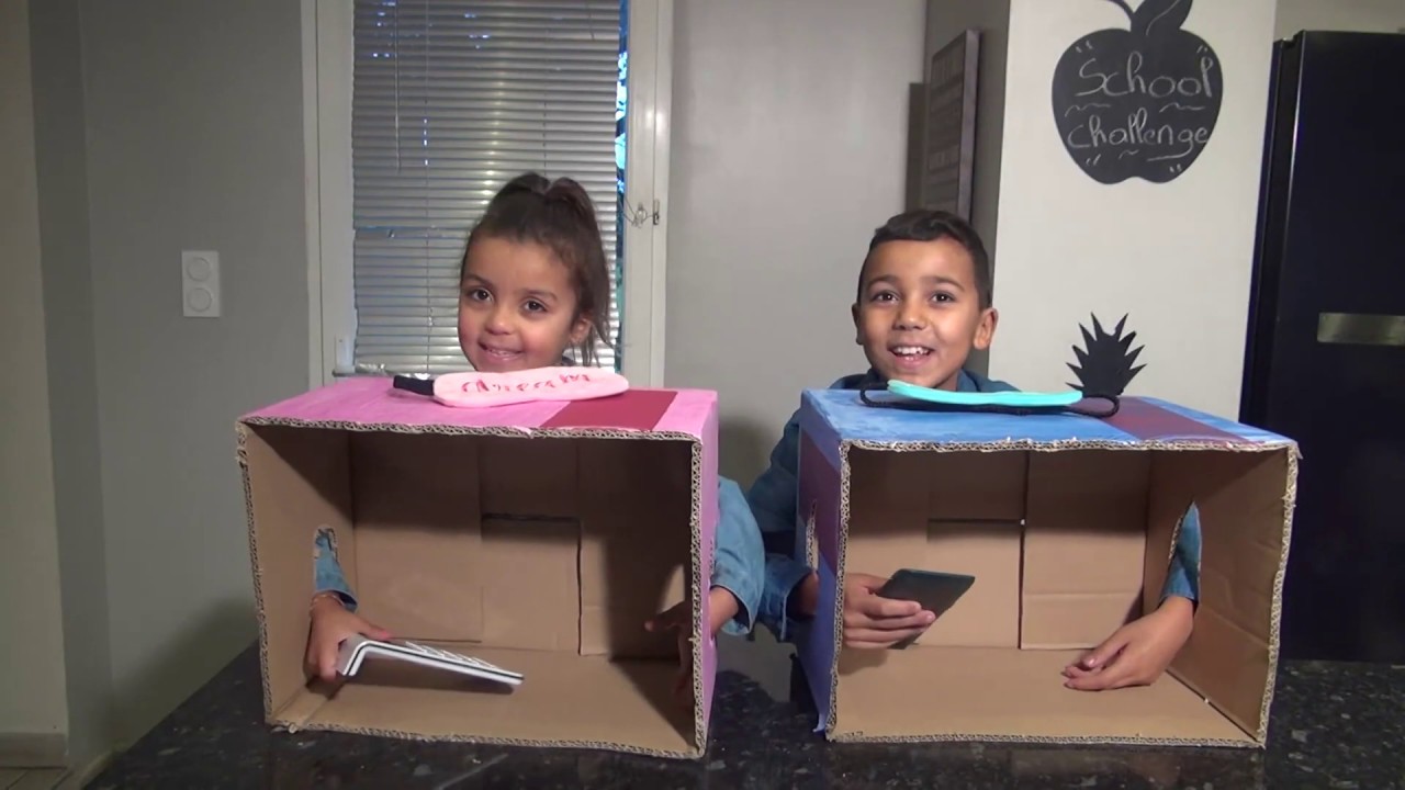 👌school challenge👌!!! Malik VS Kayla 👍 "Back to School"school supplies ...
