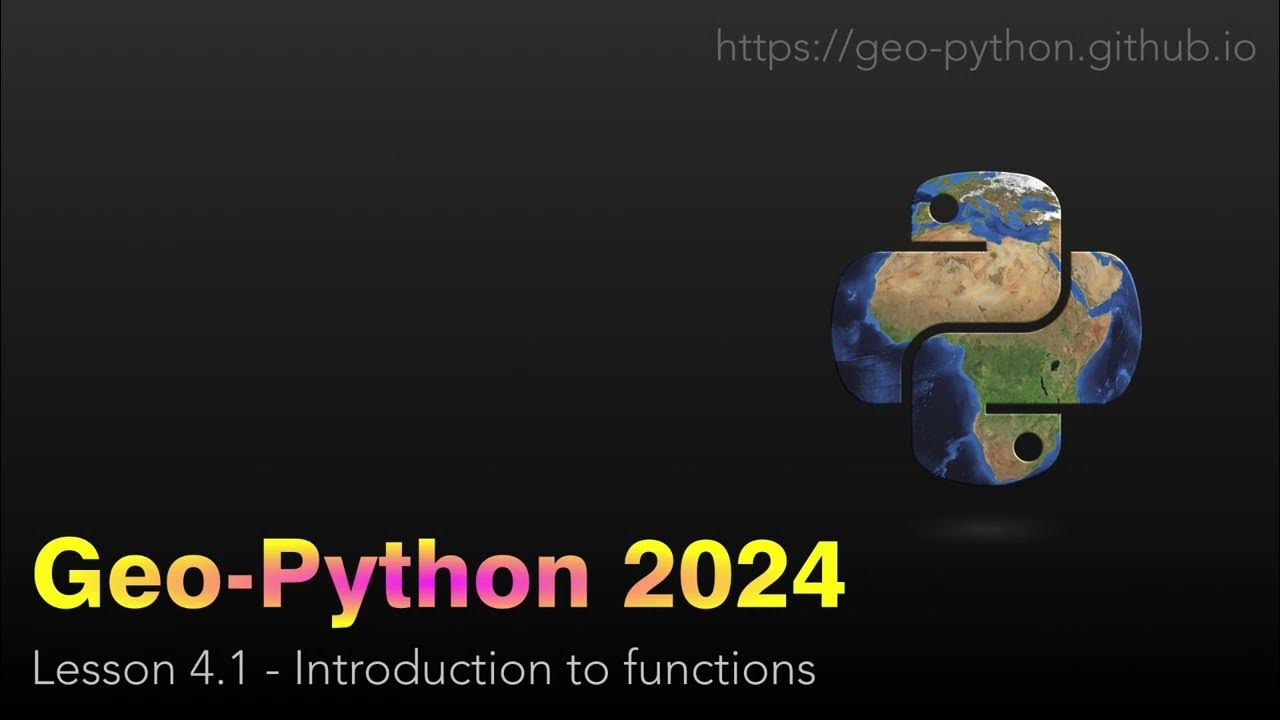 Geo-Python 2024 Lesson 4.1 - Introduction to functions - YouTube