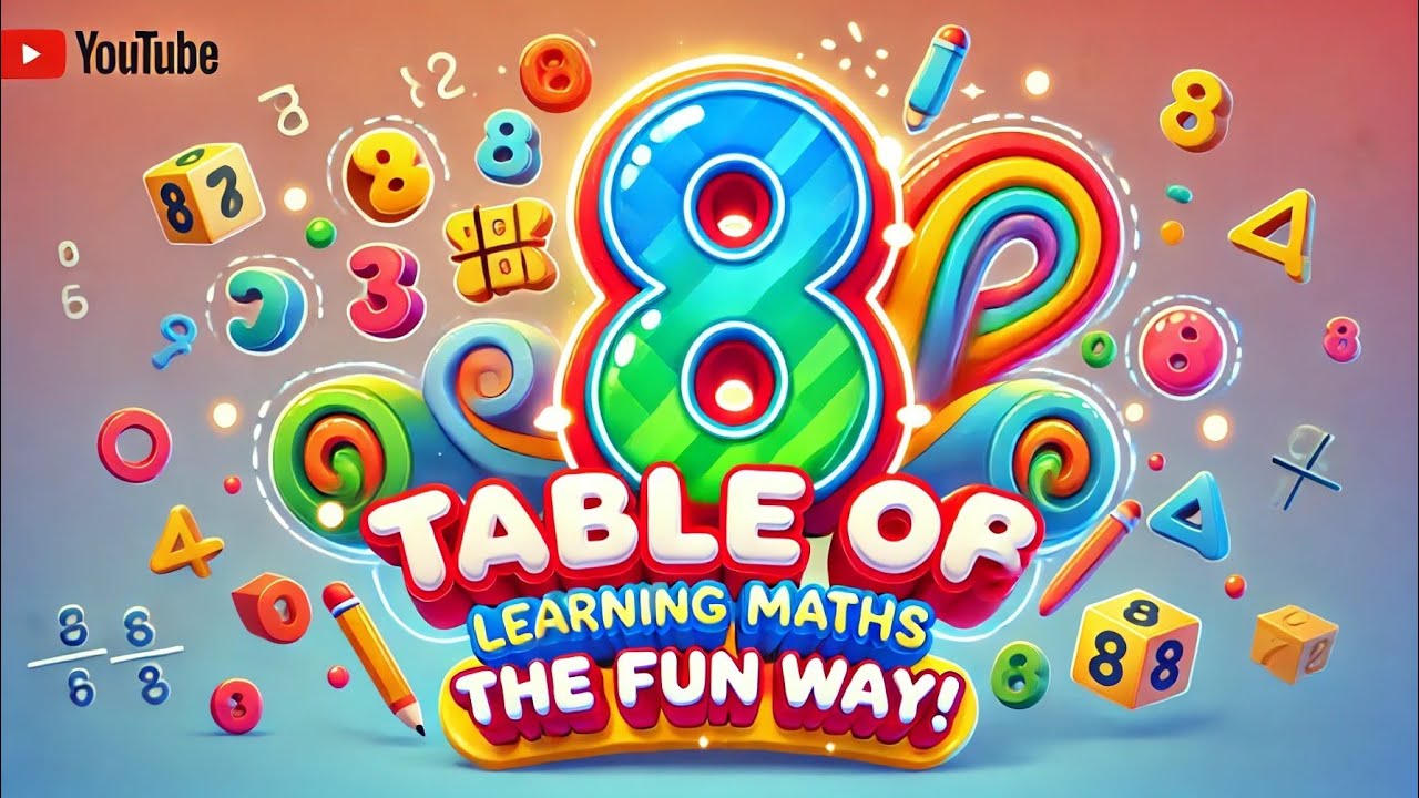 Table Of Eight | Educational Video | Maths Table | Learning Math Fun ...
