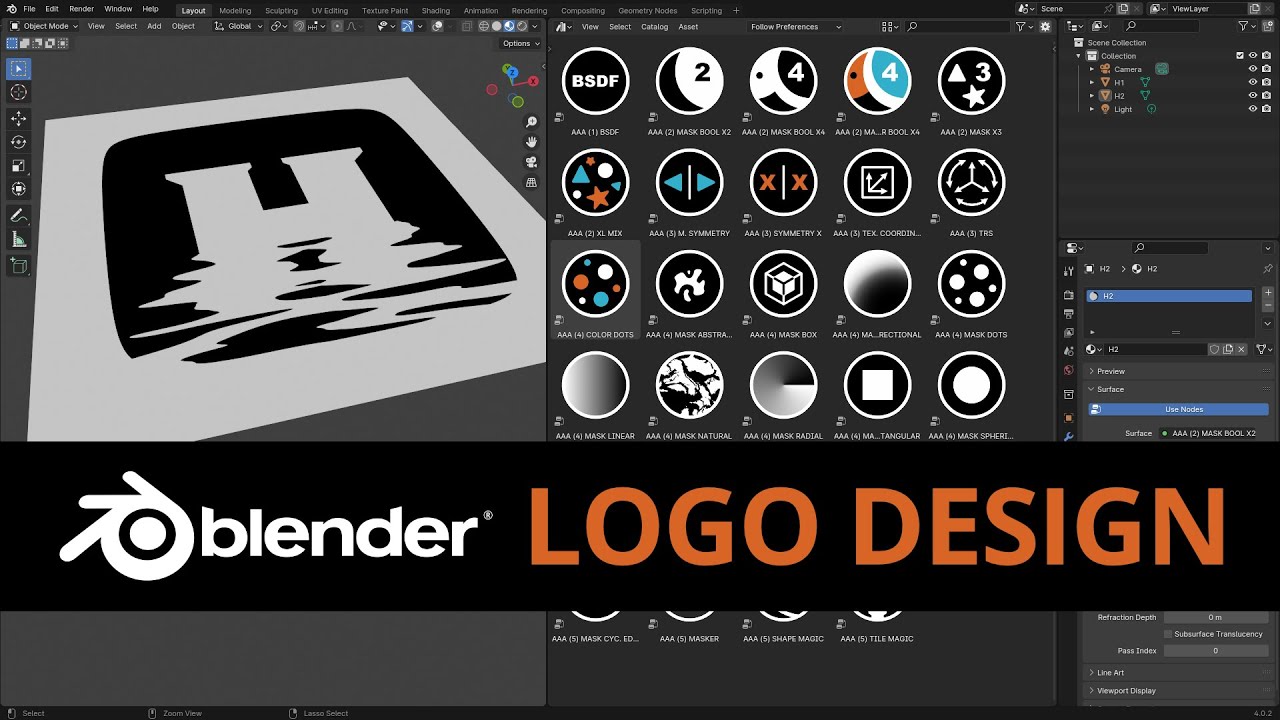 Easy Logo Design in Blender 3D - YouTube
