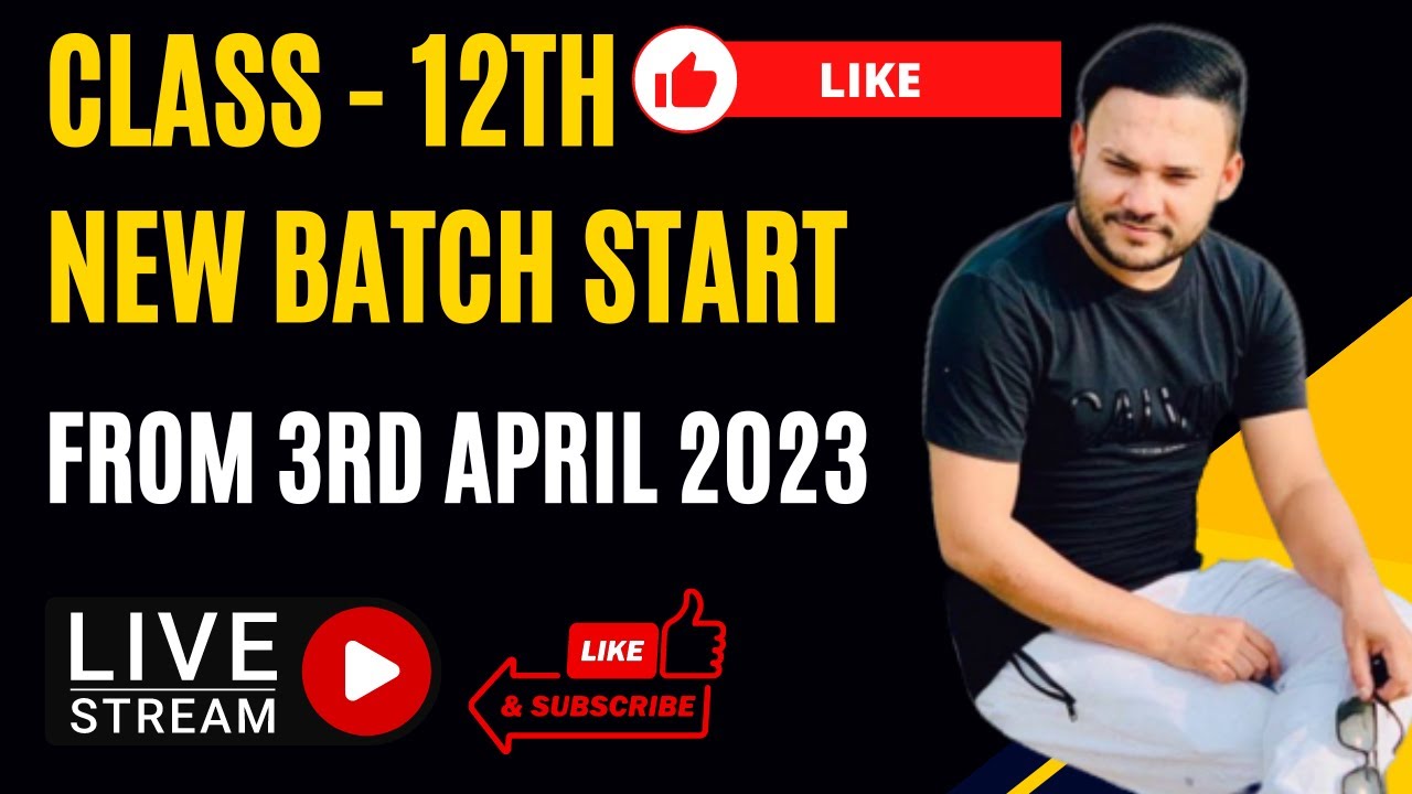 Free YouTube live classes (Maths) Class 12 New Batch Start from 3 April ...