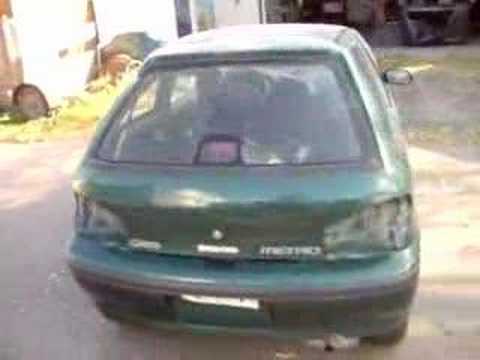 1996 Geo Metro Swift stripes tuner new paint Before - YouTube