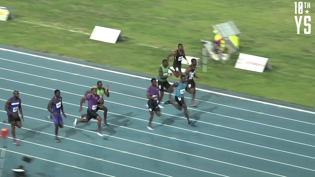 Justin Gatling WL 9.90 CBBI Men 100m A Finals - YouTube