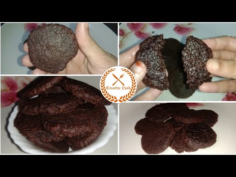 CHOCOLATE COOKIES|Eggless And Without Oven|Chocolate Biscuit Recipe|😋~Creative Lush