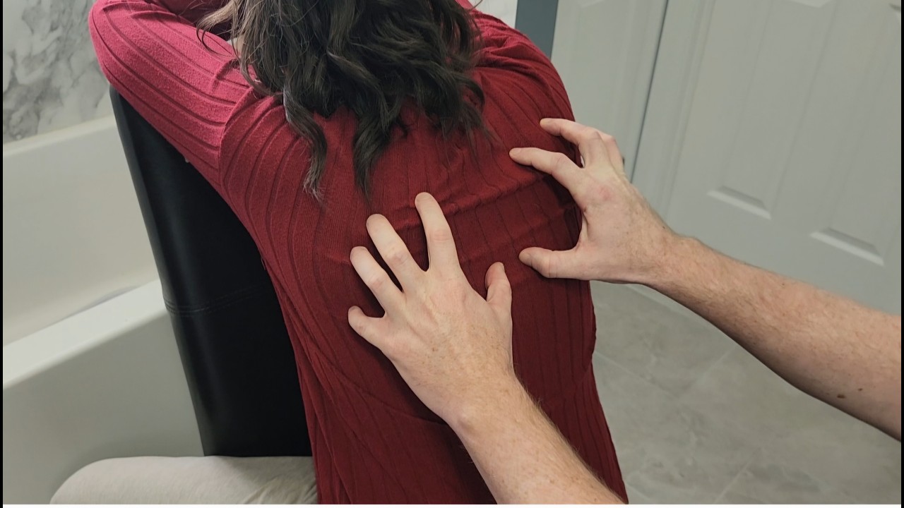 ️ASMR Relaxing Aggressive Back Scratching Rubbing Massage😴 With Finger ...
