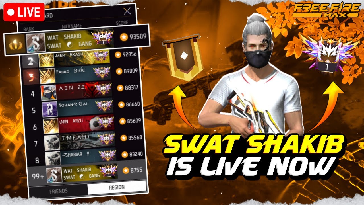 New Grandmaster Top 1 Push V Badge Lobby FF LIVE Free Fire LIVE! #ff #freefire #swatshakib - YouTube
