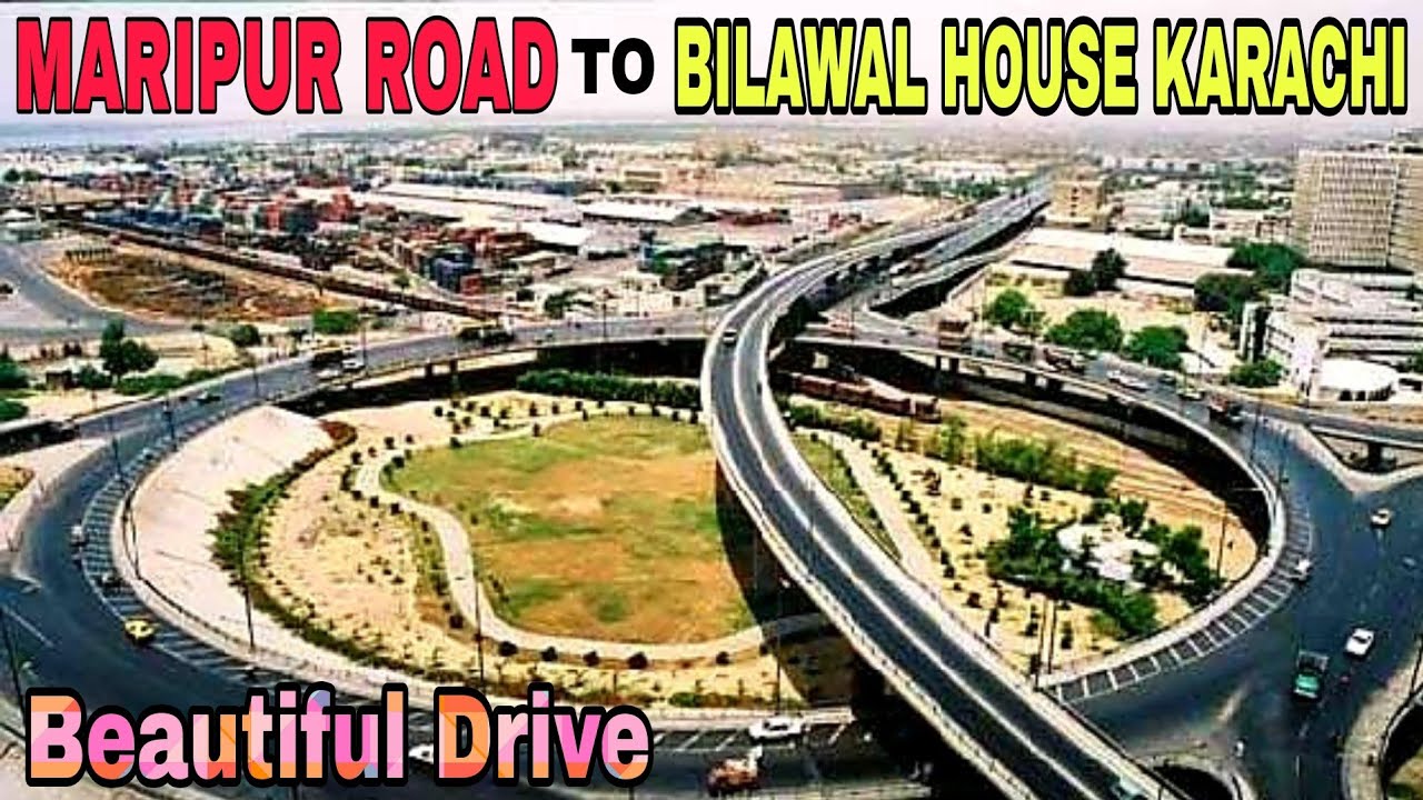 Drive Through Maripur Road to Native Jetty Bridge Mai Kolachi, Bord ...