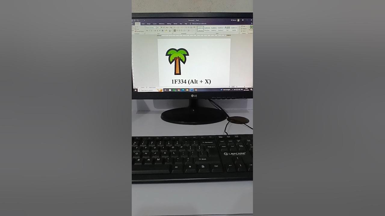 Ms Word me shortcut key se Palm Tree🌴 ke symbol banana sikhe #shots #msword #emoji #computer # ...