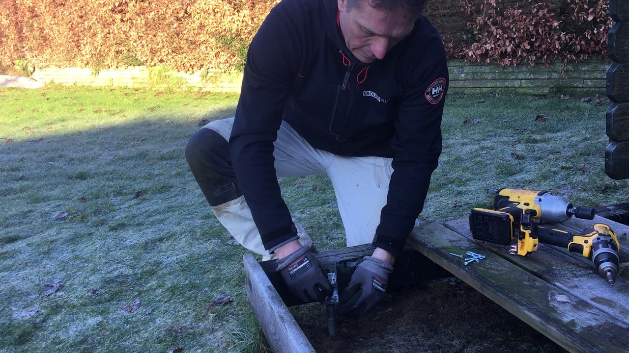 Mounting GroundPlug® Twister™ Deck footings in frozen ground - YouTube