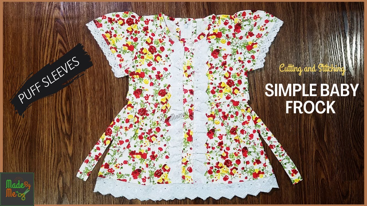Simple Baby Frock Sewing Tutorial | Puff Sleeves Baby Frock Tutorial ...