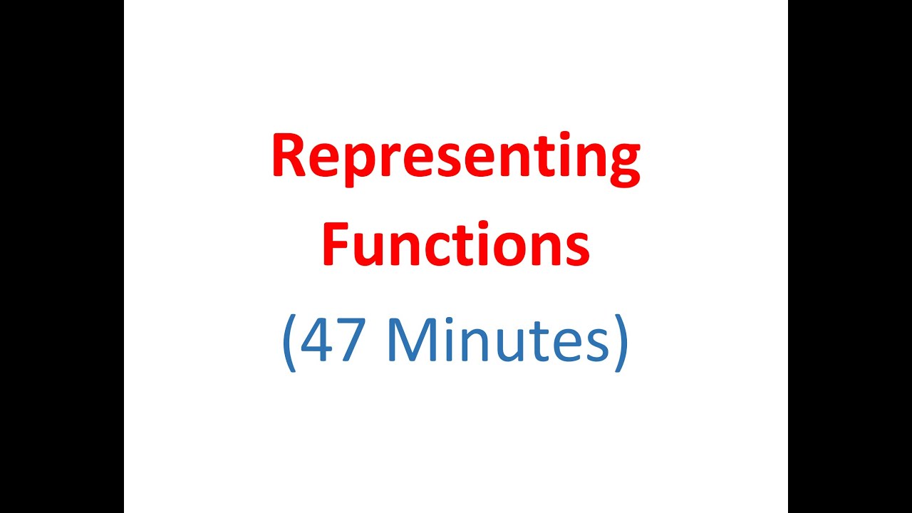 1.2 Representing Functions - YouTube