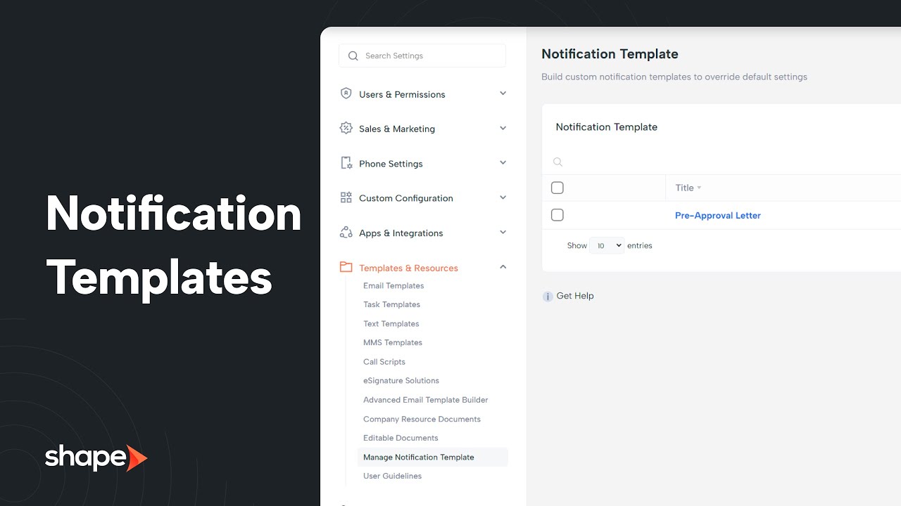 Managing Notification Templates in Shape Software - YouTube