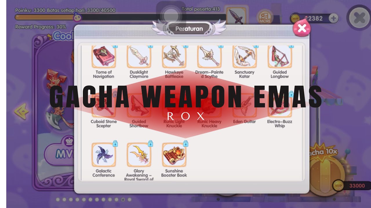 Gacha weapon emas !! Ragnarok x generation - YouTube