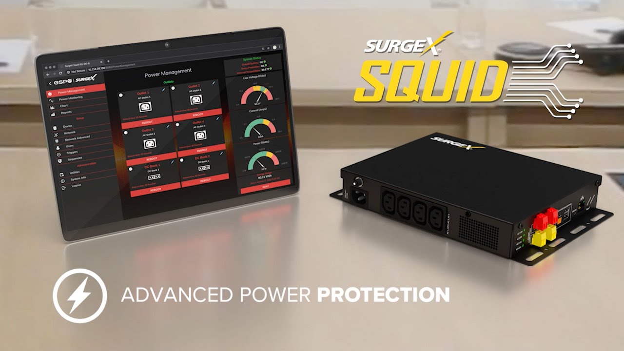 SurgeX SQUID Power Management System Overview - YouTube