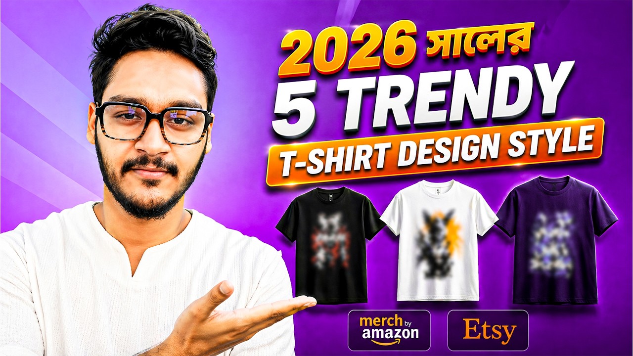 2026 সালের 5 Trendy T-Shirt Design Style | Make Money with Merch by ...