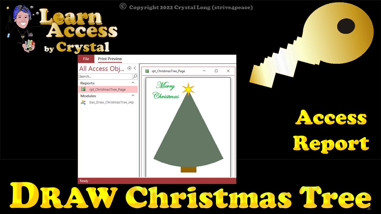 Draw Christmas Tree on Access Report - YouTube