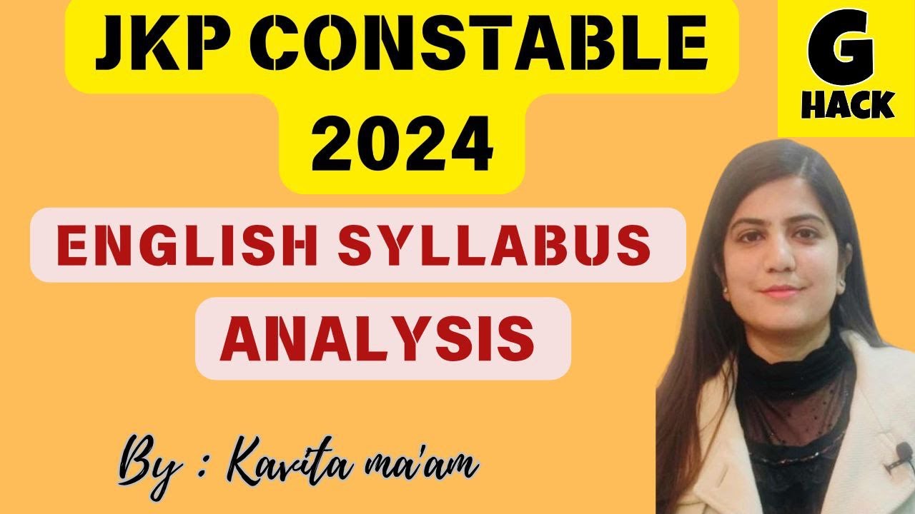 JKP CONSTABLE SYLLABUS | ENGLISH GRAMMAR SYLLABUS| JKP CONSTABLE 2024 ...