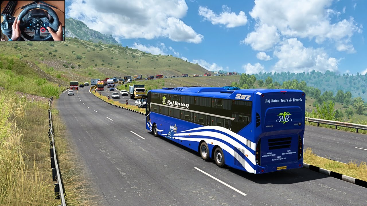 VOLVO STARZ Bus Drive in India Highway | 120KM/H Fast Highway Drive ...