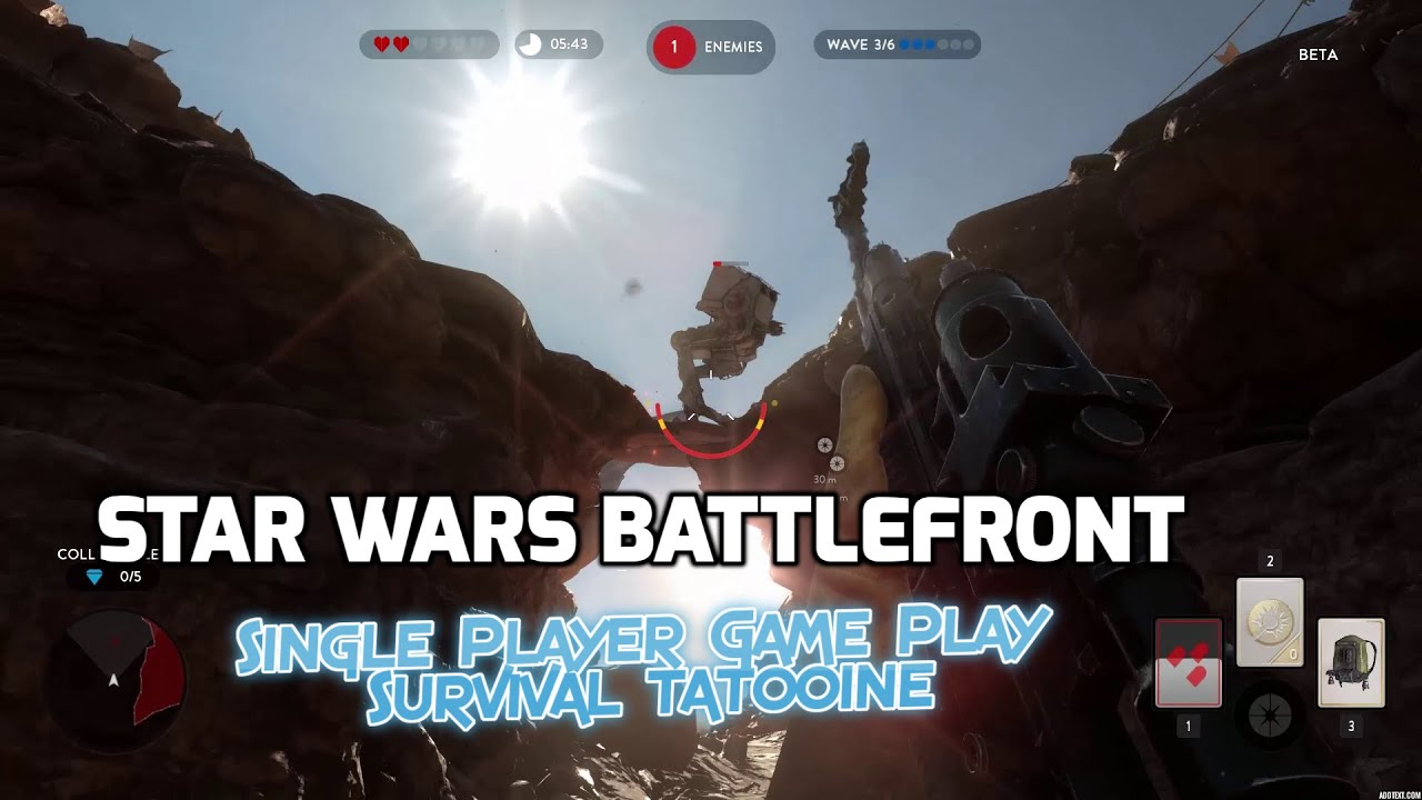 Star Wars Battlefront Single Player Game Play - YouTube