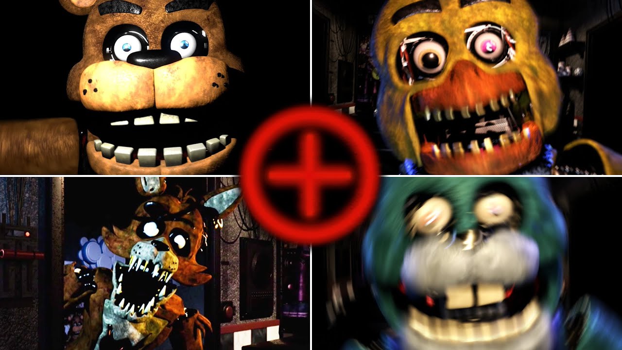 FNAF Plus V5 Fanmade All Jumpscares Custom Night Extras YouTube