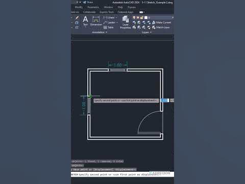 Stretch objects - AutoCAD 2024 Tutorials #autodesk #autocad #design #autocad2024 - YouTube