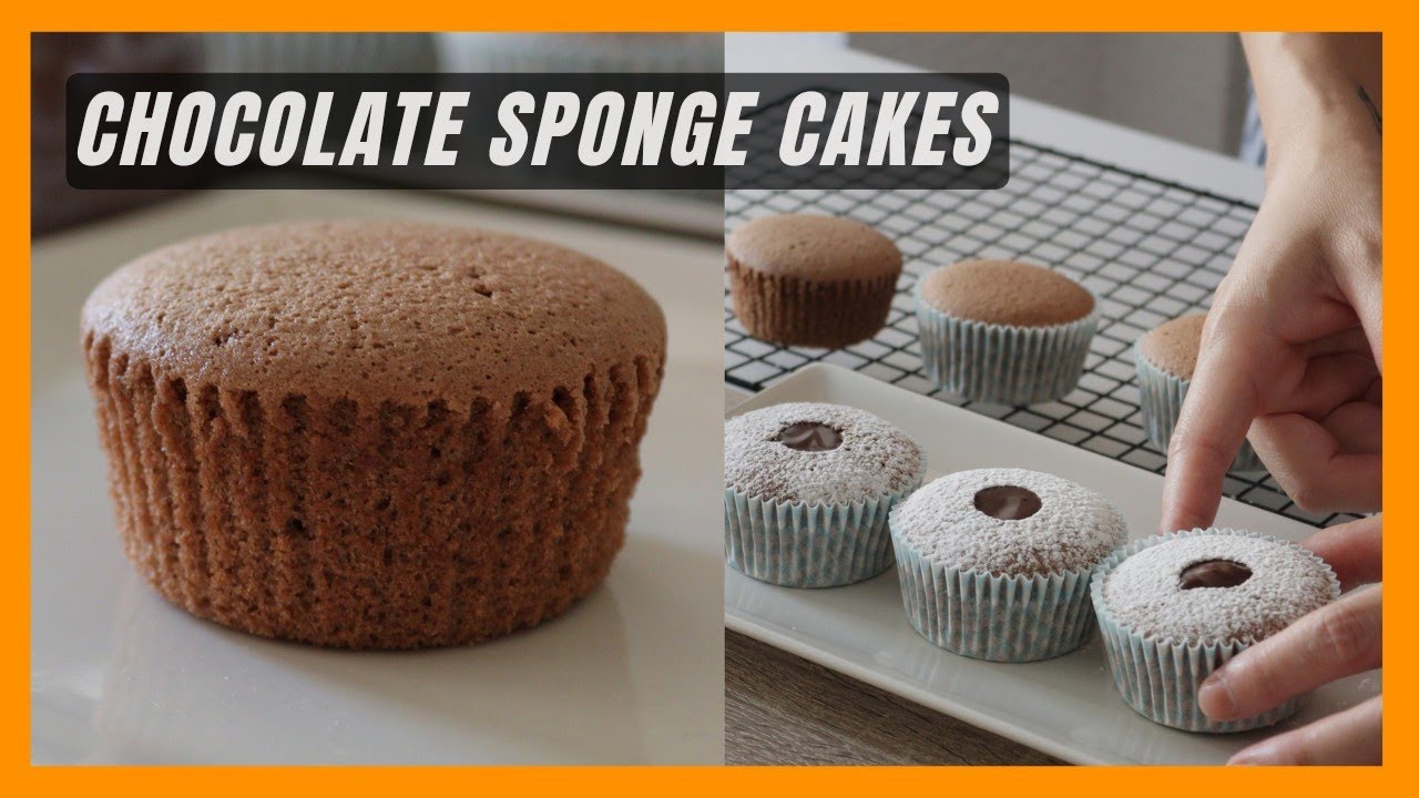 สปันจ์ช็อกโกแลต ไม่ใส่เอสพี | เค้กโดนัท | Chocolate Sponge Cakes * No ...