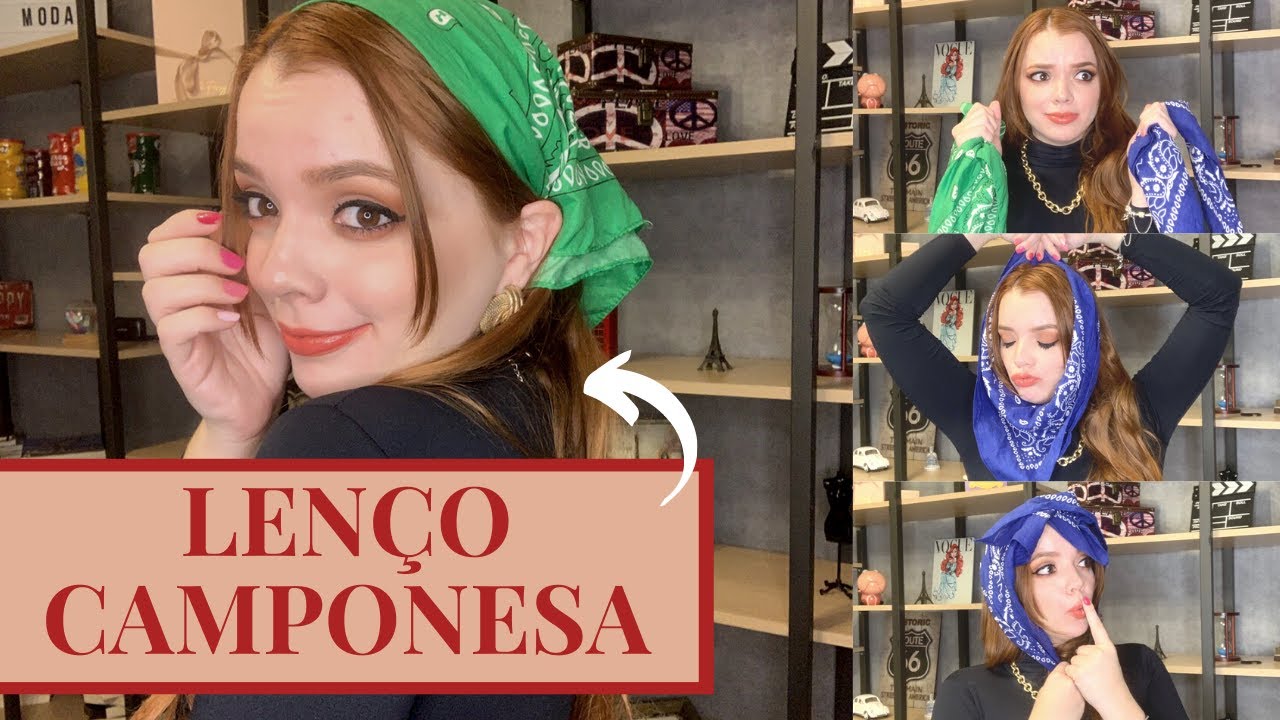 Como Usar Lenço Camponesa | A tendência do momento ! | Por: Vine Moraes ...