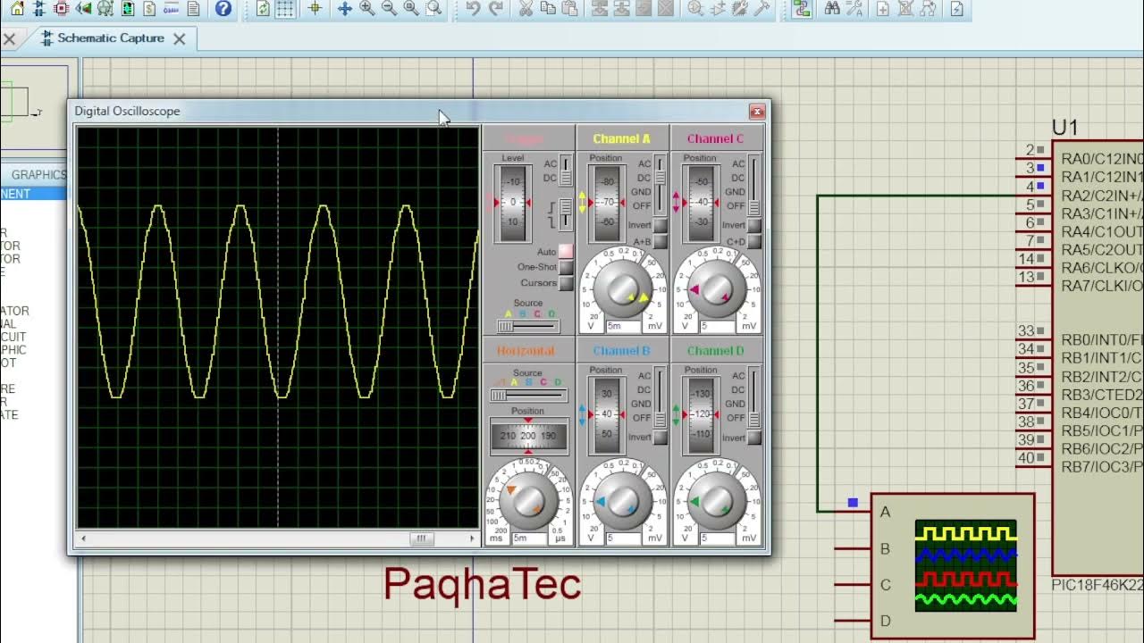 PIC18F46K22+DAC+XC8+PROTEUS - YouTube