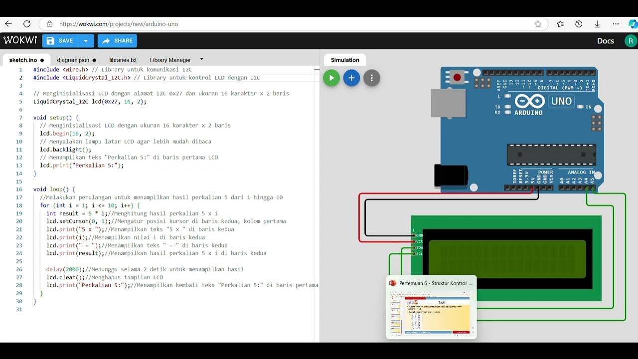 Menentukan bilangan prima dan perkalian 5 menggunakan Wokwi(Arduino uno) - YouTube
