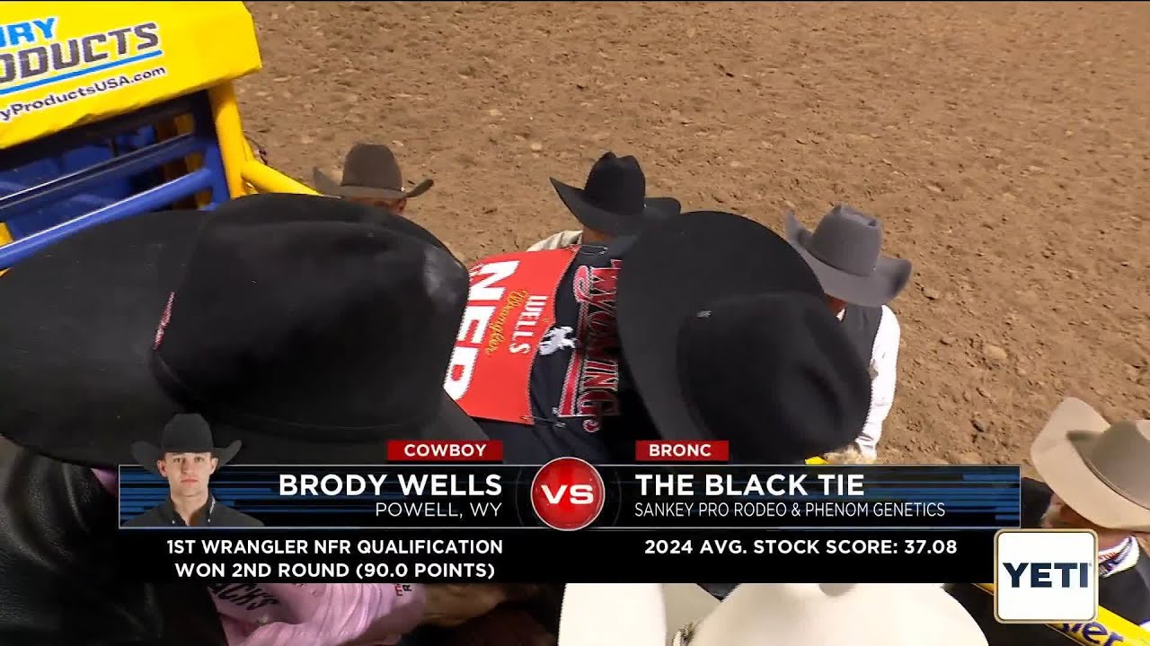 Brody Wells vs THE Black Tie 89.5 | 2024 NFR Round 5 - YouTube