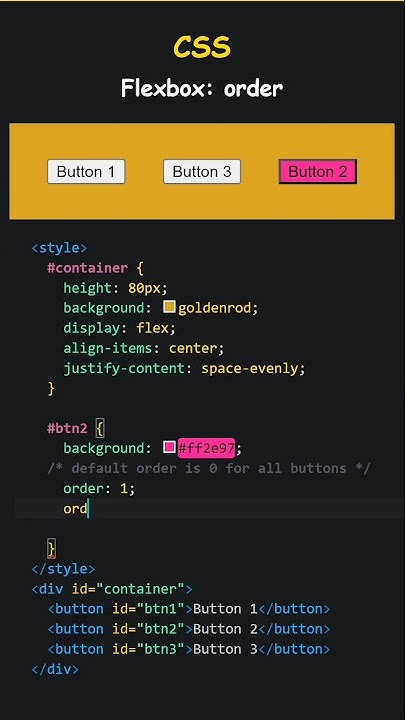 CSS flexbox : order #flexcss - YouTube