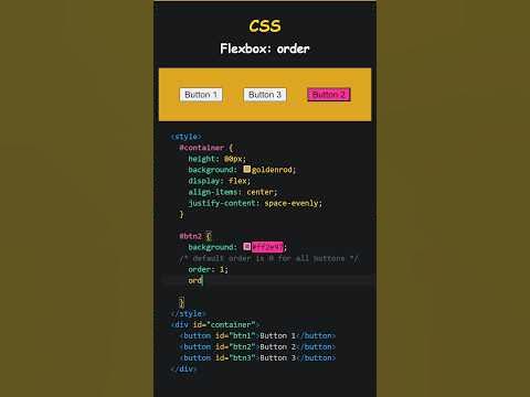CSS flexbox : order - YouTube