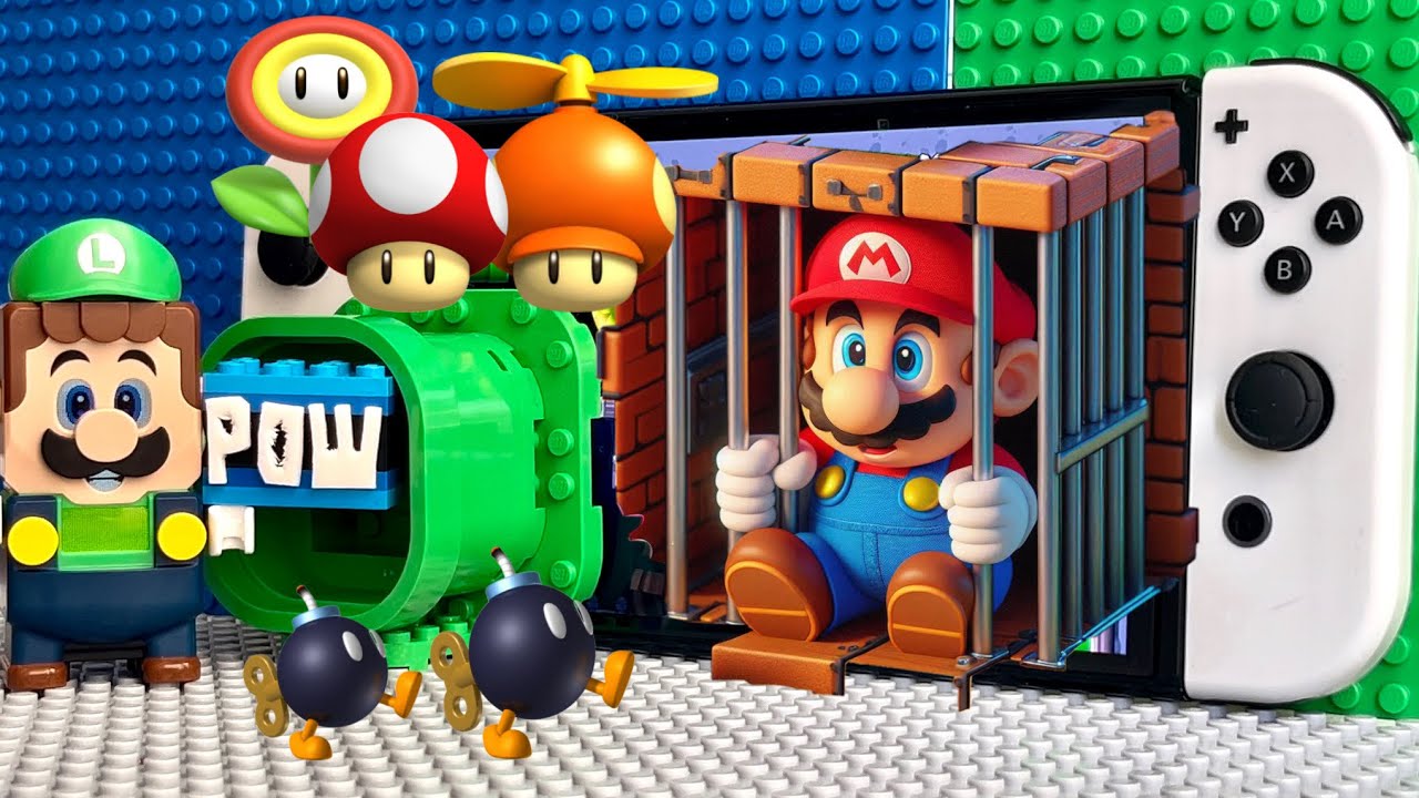 Lego Mario gets trapped inside the Nintendo game. Let's see if he ...